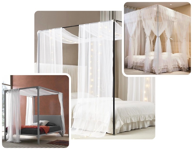 Buy Bed Curtains Dubai | Custom Sizes & Fabrics At 50% OFF